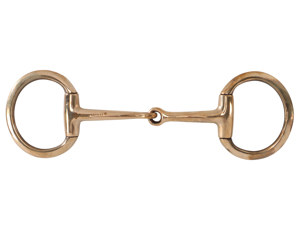 Gold Medal Eggbutt Snaffle Bit with Thin Solid Mouth – Greg Grant Saddlery
