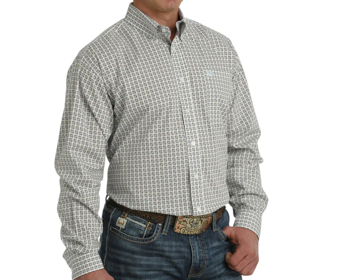 Cinch Men's Long Sleeve White Print Shirt – Greg Grant Saddlery