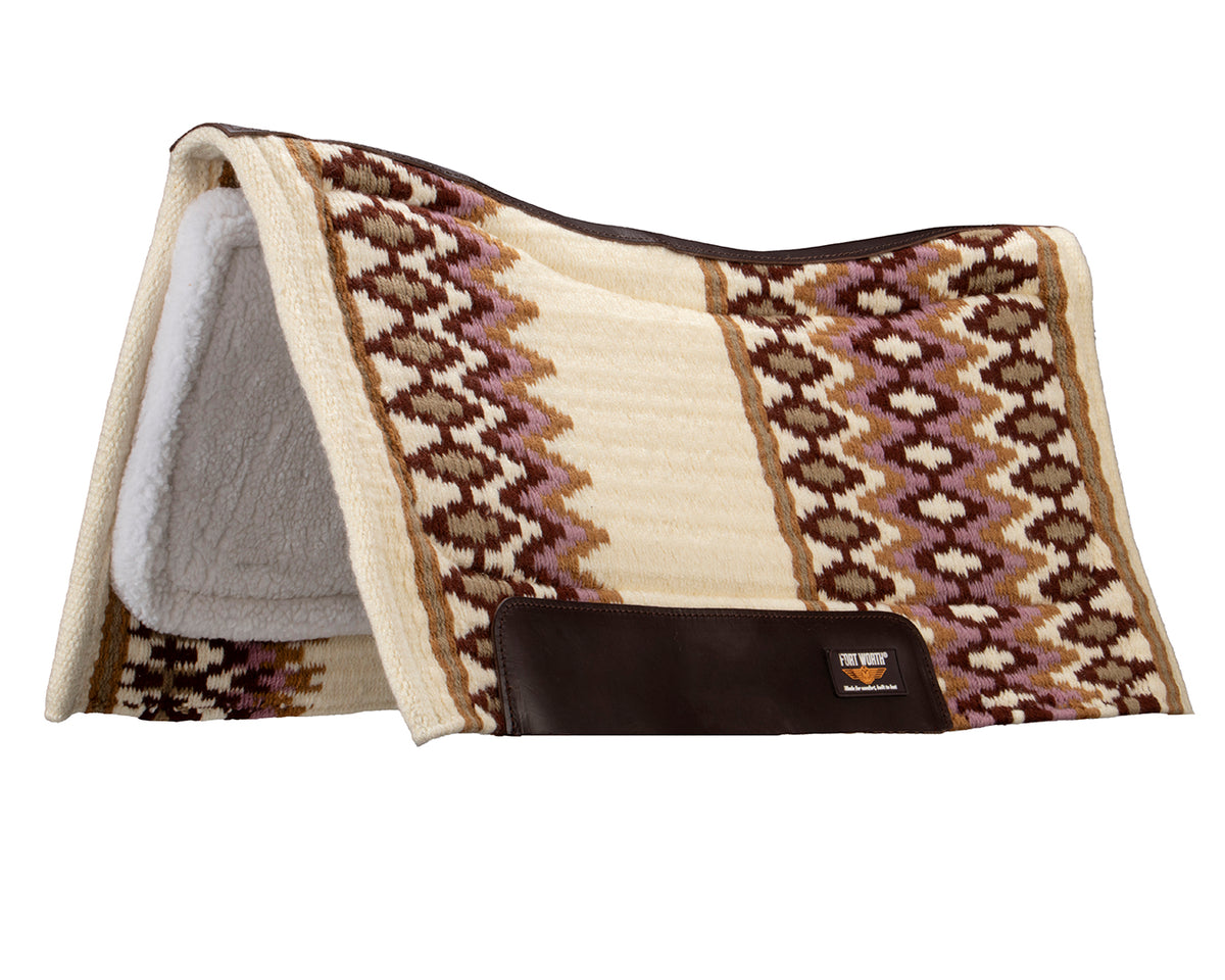 Fort Worth Saddle Pad Fleeced Lined - Lilac – Greg Grant Saddlery
