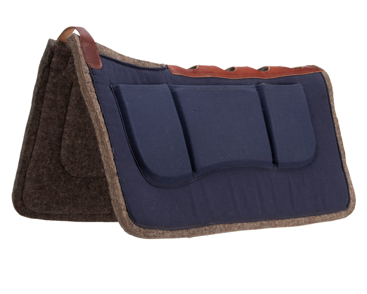 Fort Worth Canvas Shim Pad With Spine - Navy | Saddle Pads & Numnahs ...