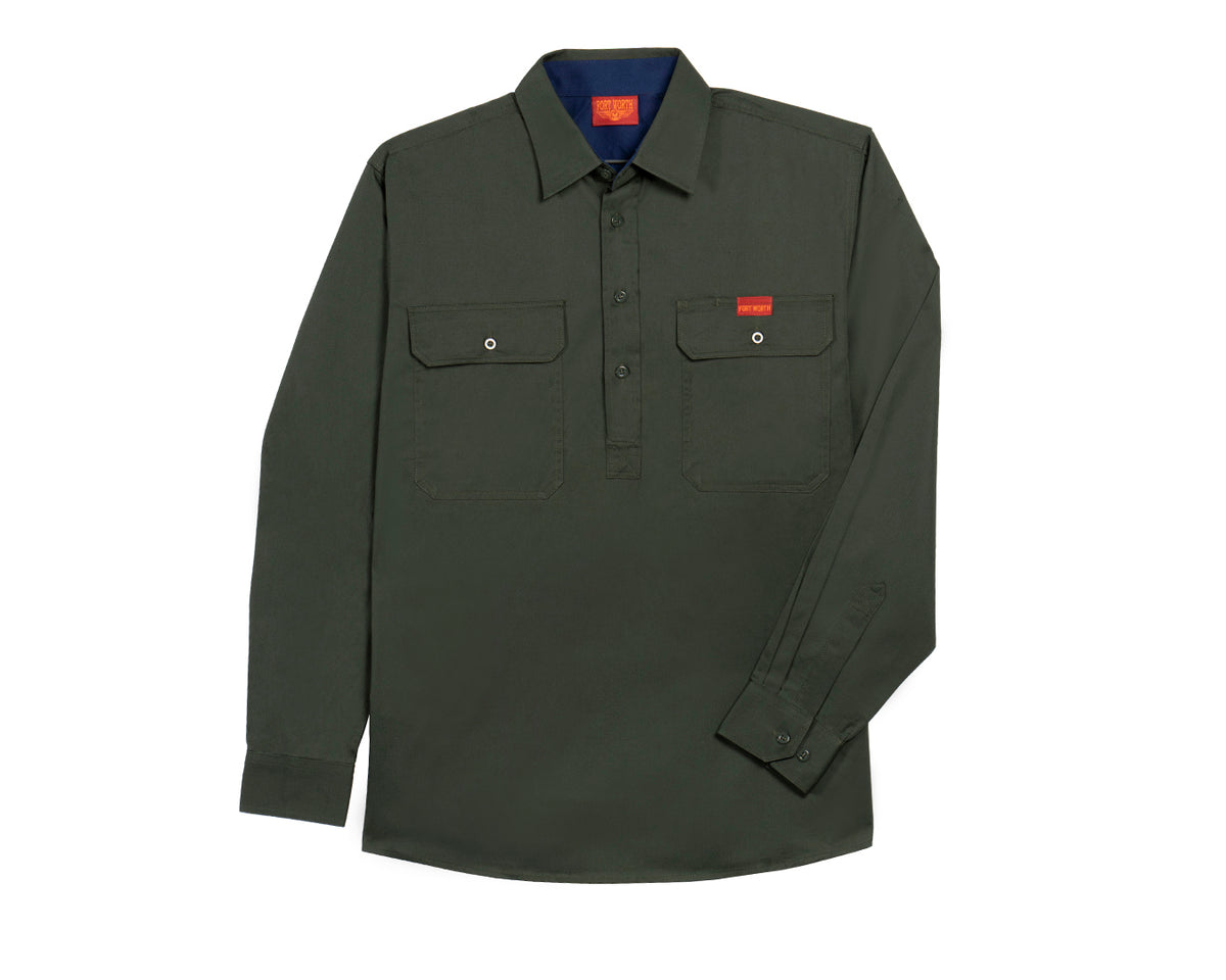 Fort Worth Men's Half Button Work Shirt – Greg Grant Saddlery