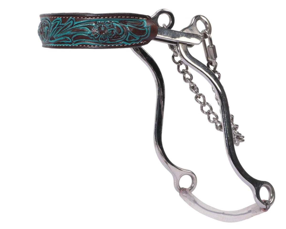 Fort Worth SS Hackamore - Turquoise Flower – Greg Grant Saddlery