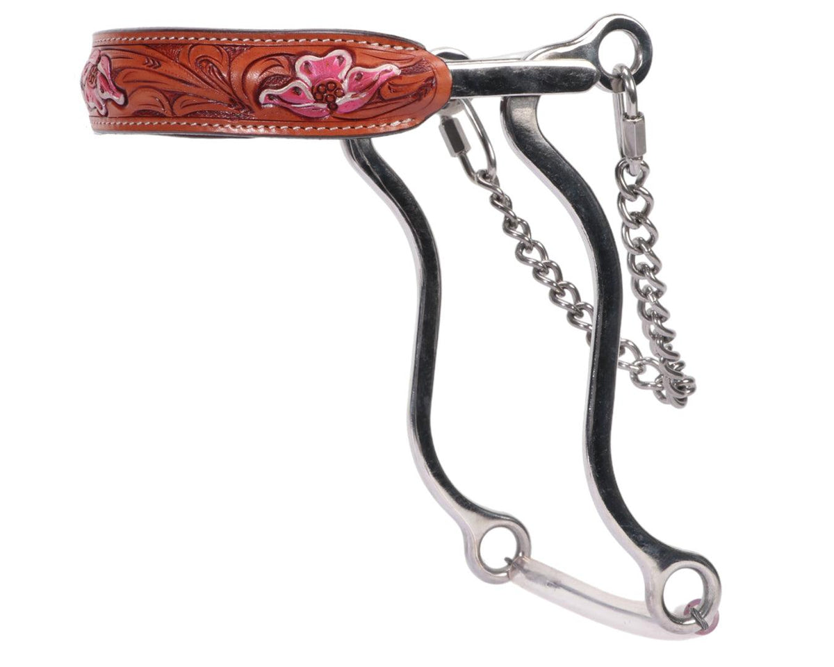 Fort Worth SS Hackamore - Pink Floral – Greg Grant Saddlery