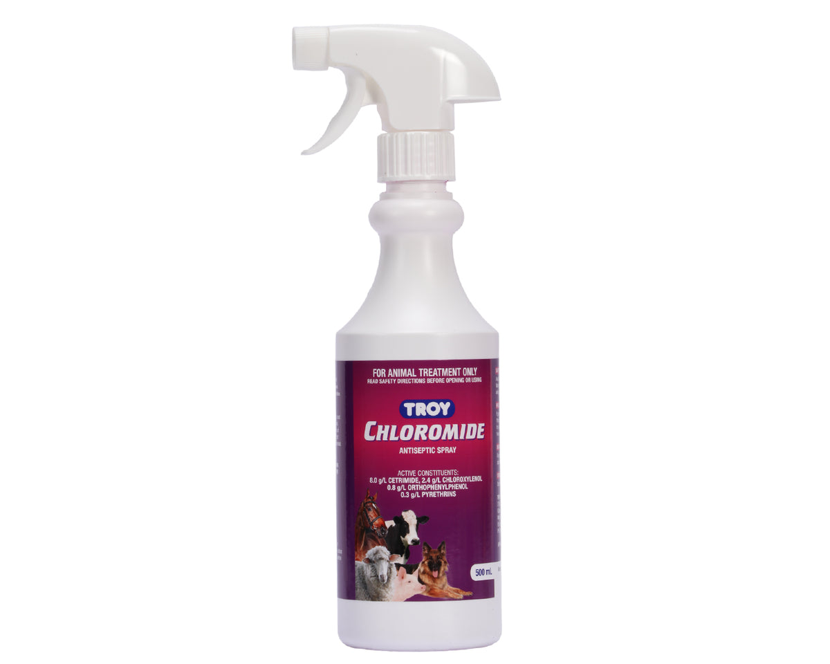 Troy Chloromide Antiseptic Spray 500mL – Greg Grant Saddlery