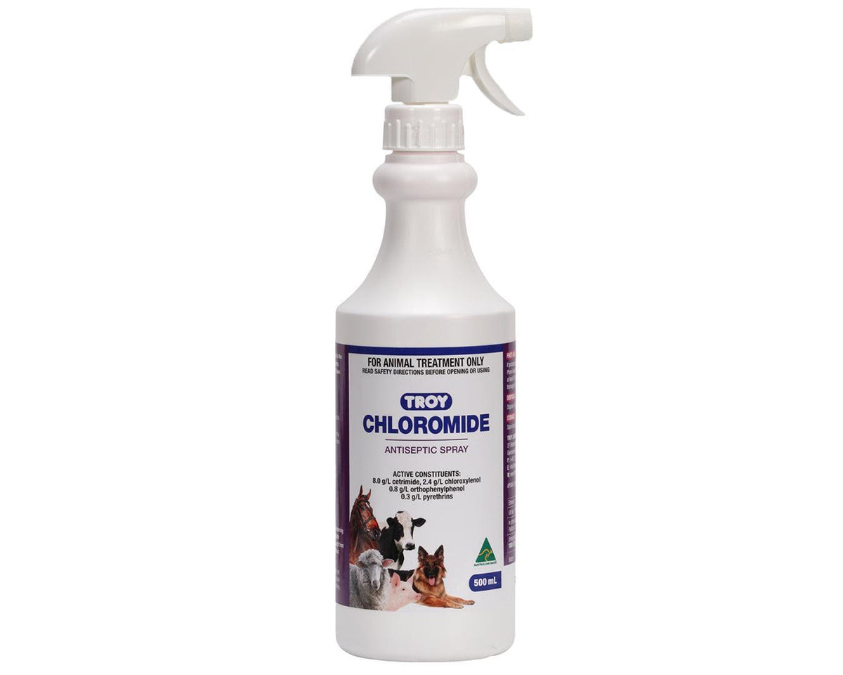 Troy Chloromide Antiseptic Spray 500mL – Greg Grant Saddlery