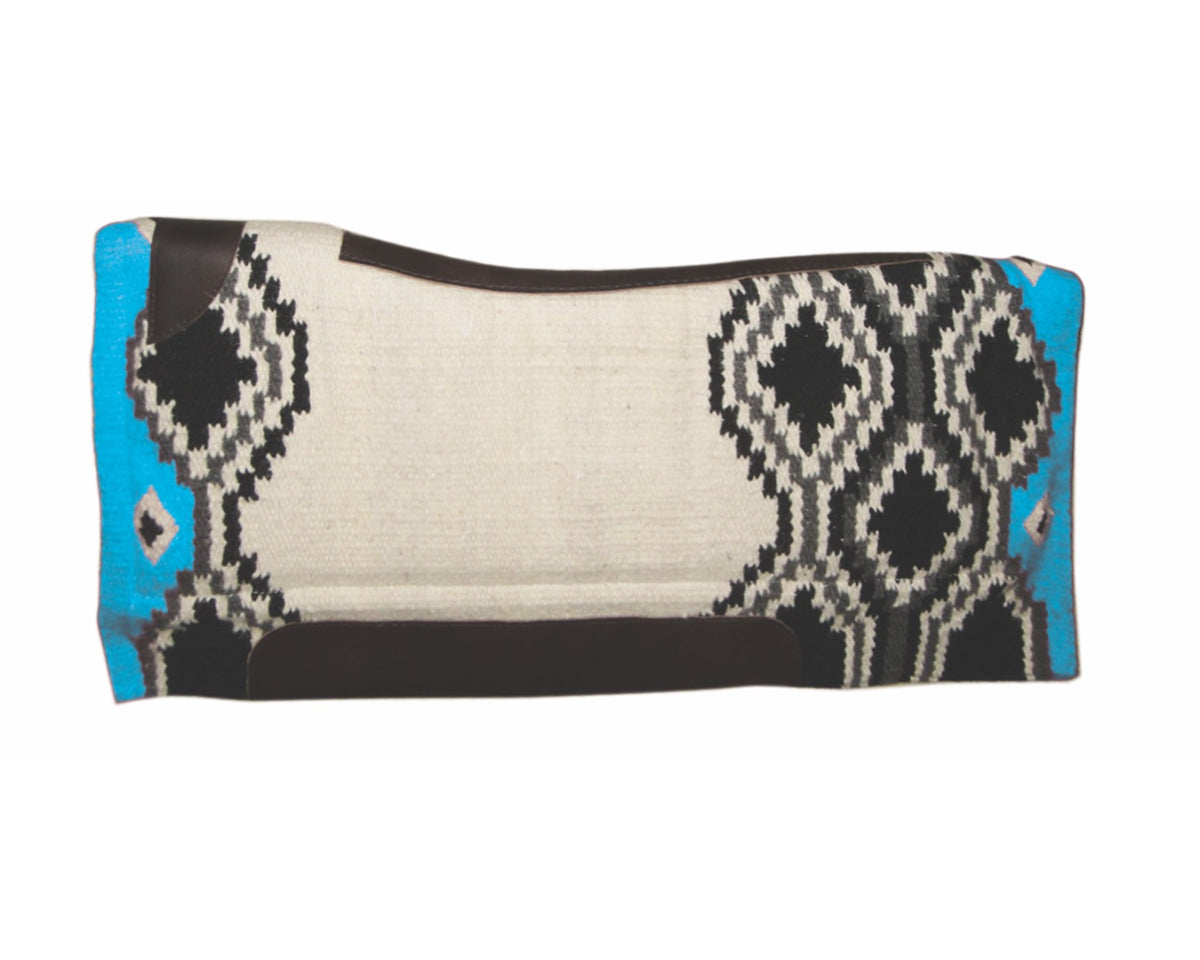Navajo Felt Lined Saddle Pad - Chocolate & Turquoise | Saddle Pads ...