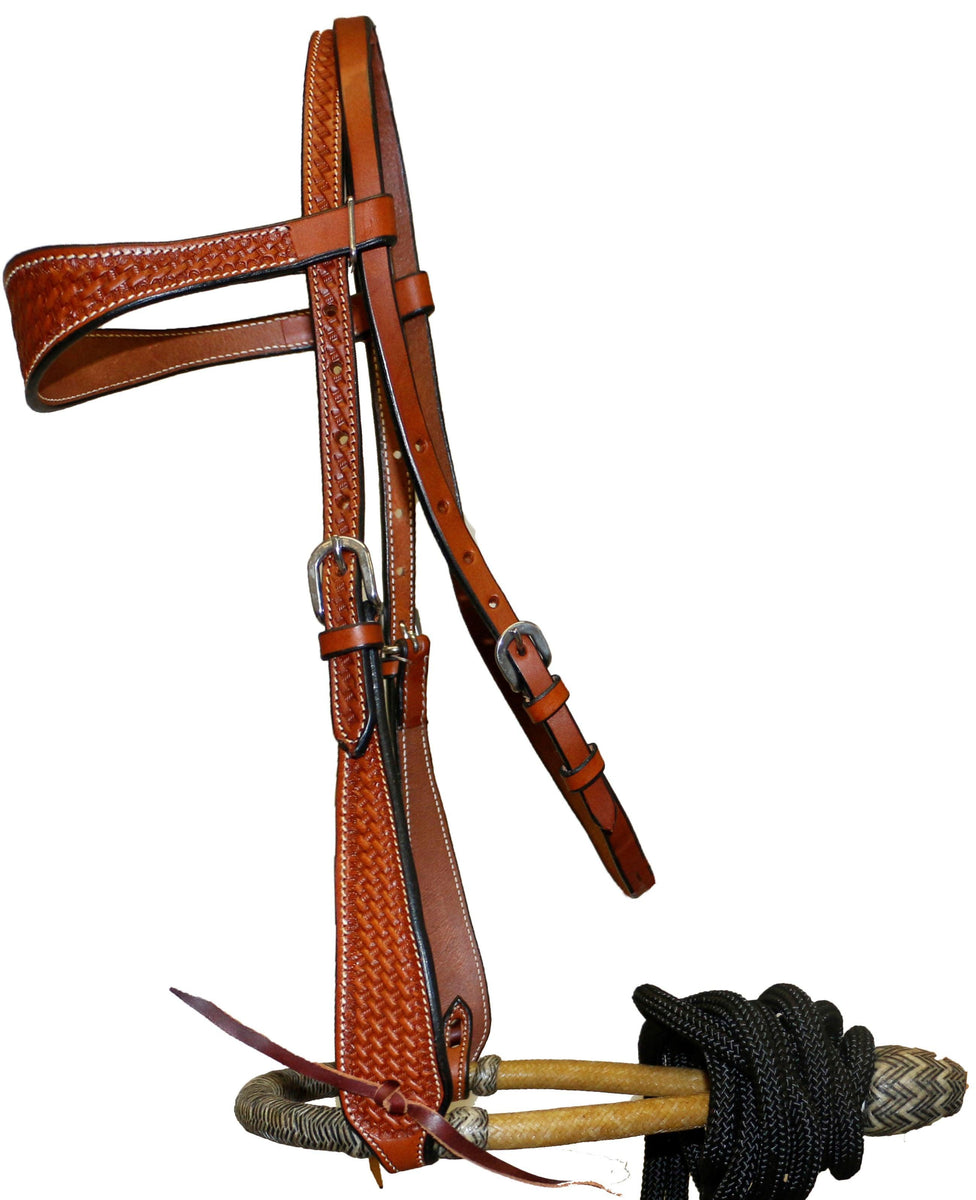 Fort Worth Complete Hackamore Basket Weave - Chestnut – Greg Grant Saddlery